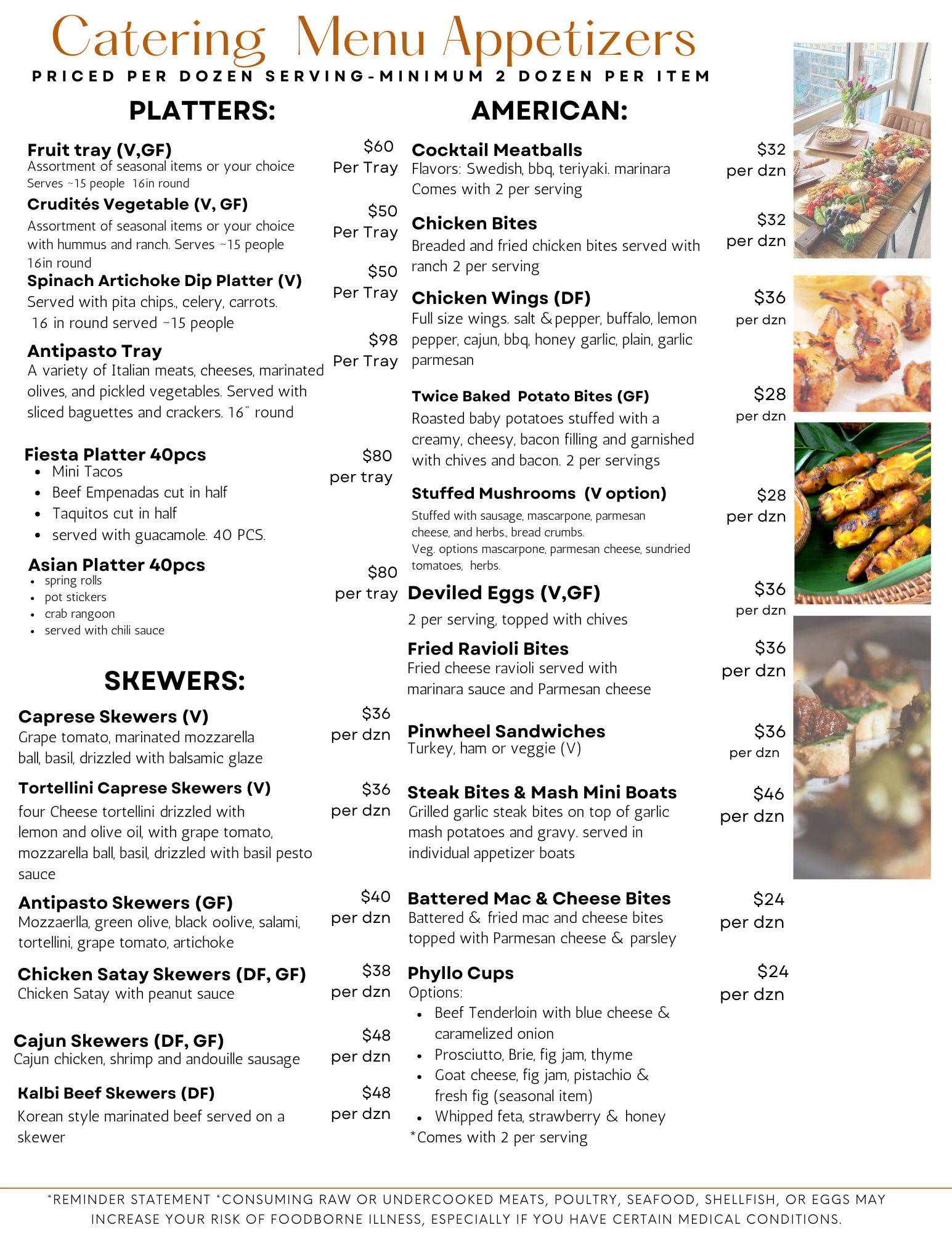 Catering Info and FAQs | The cooking goddess