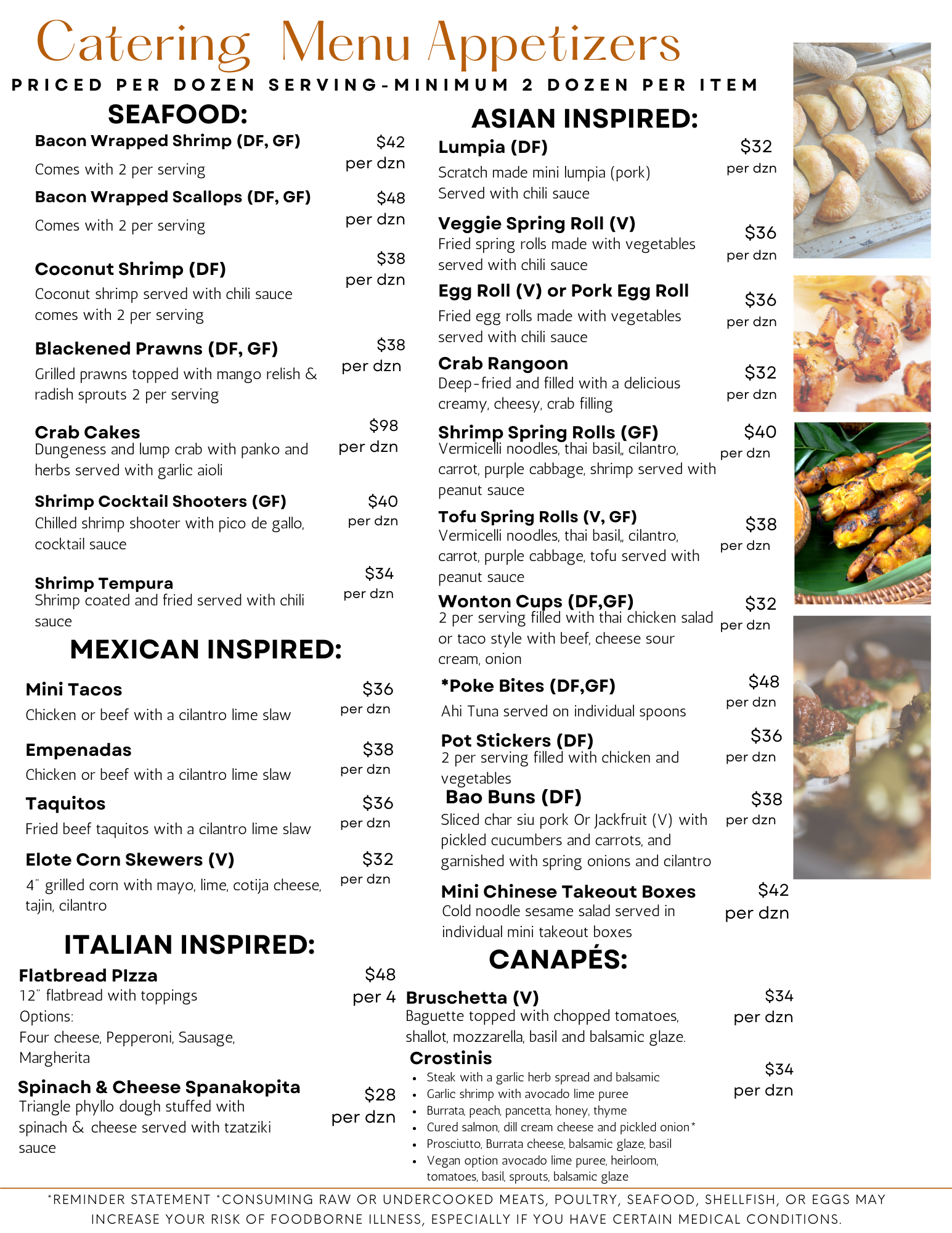 Catering Info and FAQs | The cooking goddess